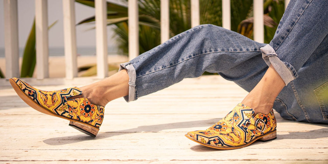 Shop for Unique Handcrafted Indian Art Inspired Printed Loafers for Men ...