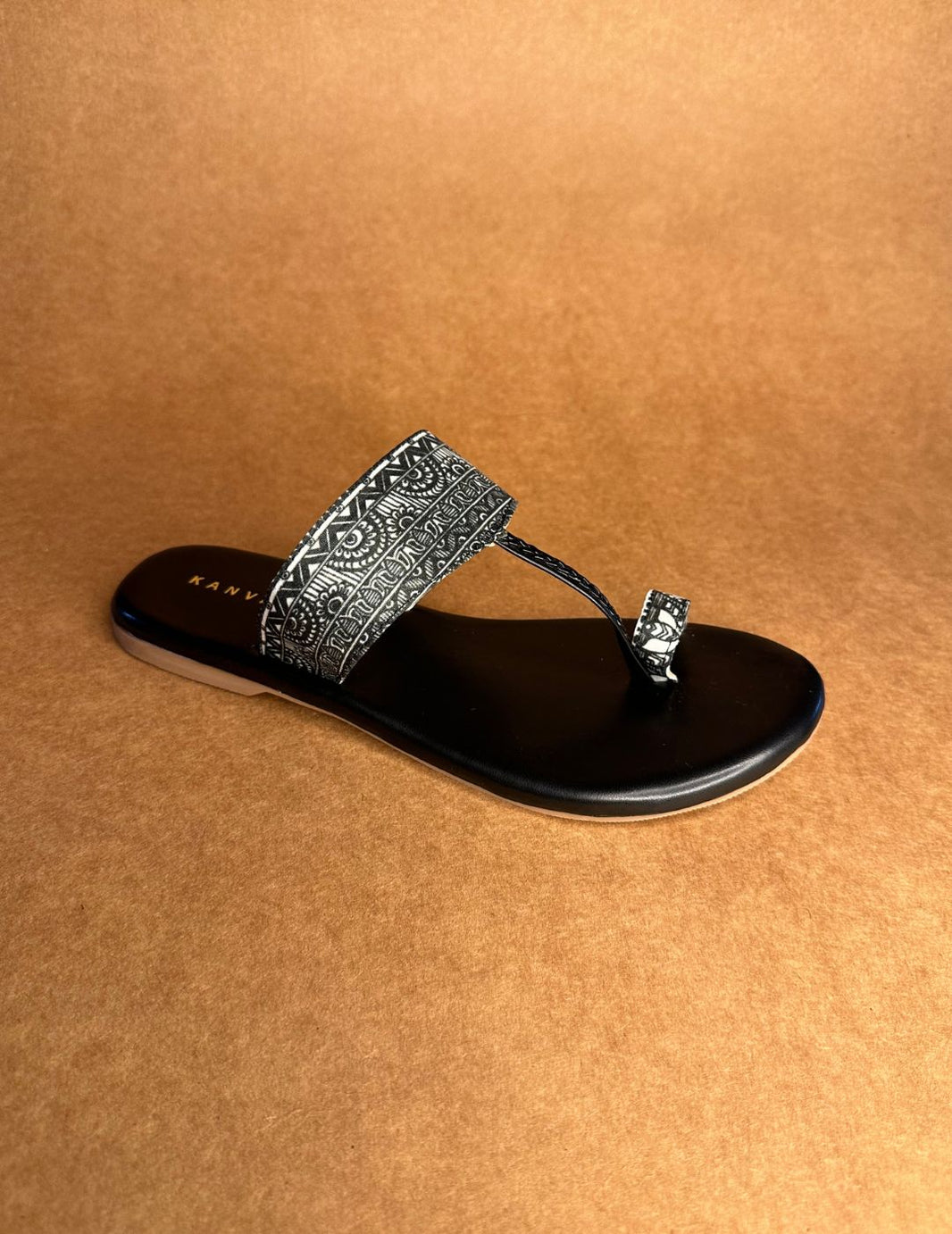 Buy Women's Designer Kolhapuri Slippers Handmade In India by KANVAS ...