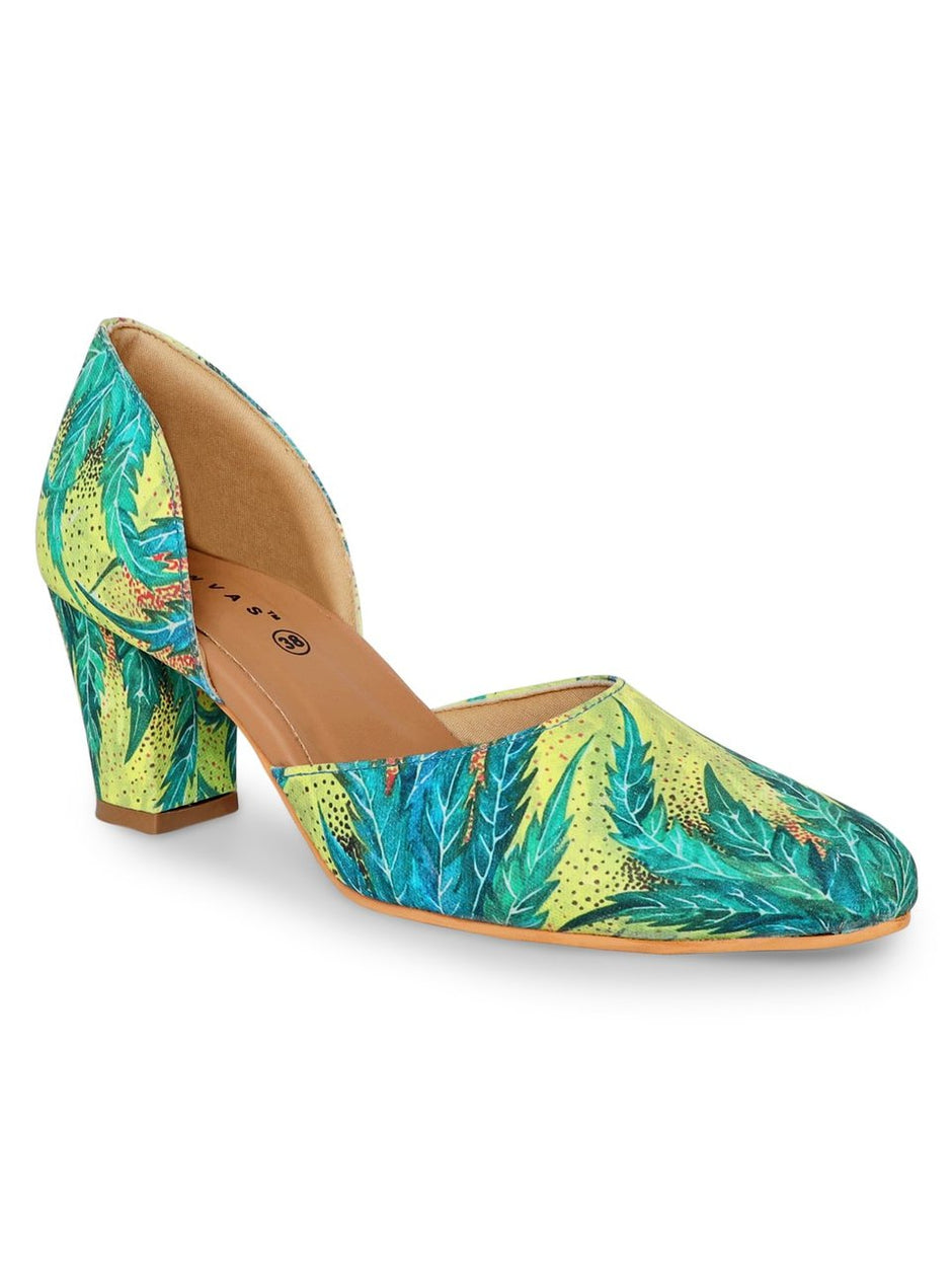 Buy Handmade Heel Sandals for Women. Unique Printed Heel by KANVAS – Kanvas
