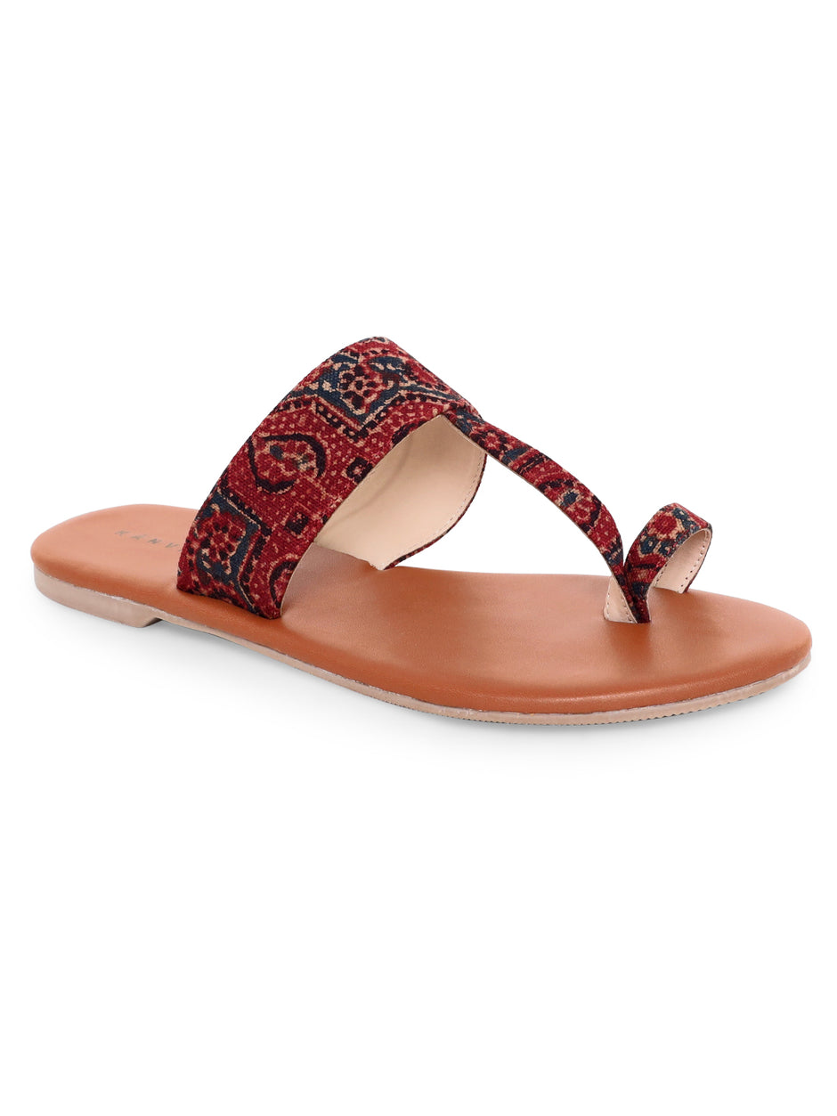 Buy Women's Designer Kolhapuri Slippers Handmade In India by KANVAS ...
