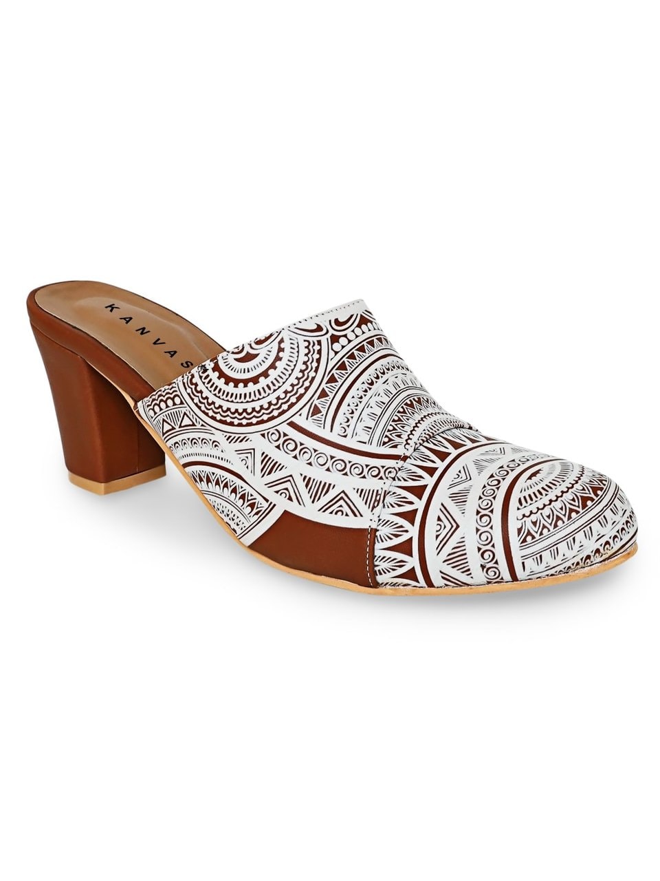 Buy Handmade Heel Sandals for Women. Unique Printed Heel by KANVAS – Kanvas
